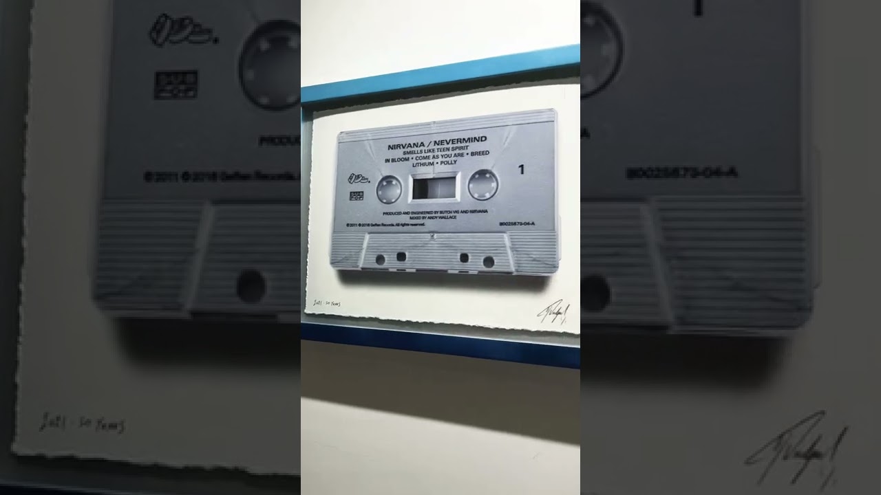 Object Art || Nirvana Nevermind Cassette Tape Art
