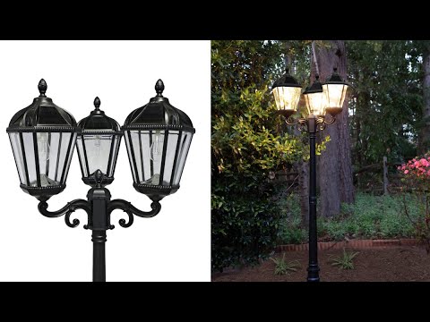 Royal Bulb Solar Lamp Post – Triple Head Lamps | Solar Lights for Any Outdoor Setting