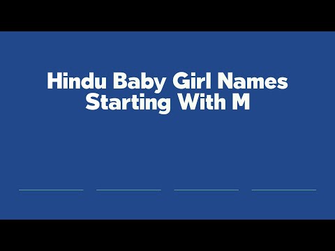 Hindu Baby Girl Names Starting With M
