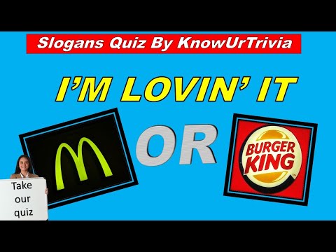 Guess the Brand from the Slogan!  Random Quiz with Answers.