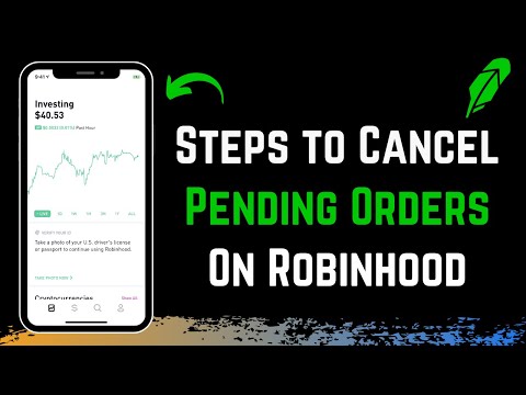 How To Cancel Pending Order On Robinhood !