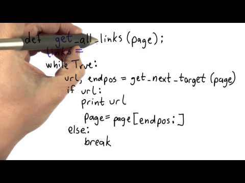 Starting Get All Links Solution - Intro to Computer Science