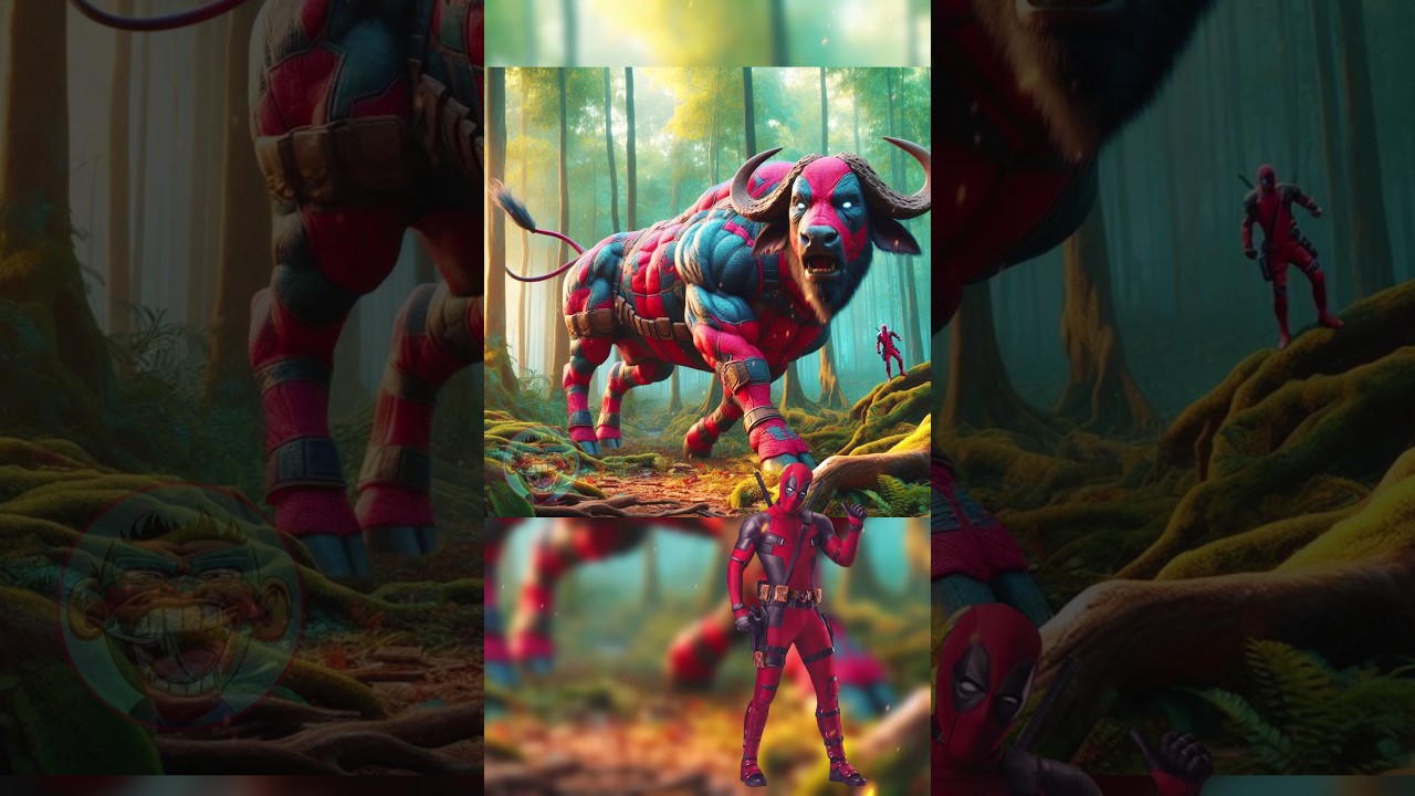 [ AVANGERS But BUFFALO 🐃]💥#buffalo #shortvideo #marvel #avengers #cartoon #ironman