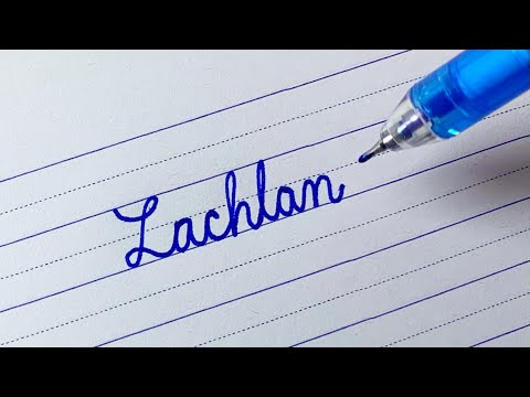 “Lachlan” Beautiful name in Cursive handwriting | Cursive writing | i Write #Shorts