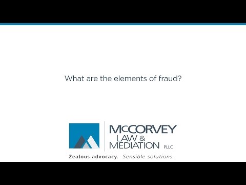 What are the elements of fraud?