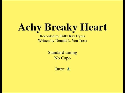 Achy Breaky Heart - Easy Guitar (chords and lyrics)