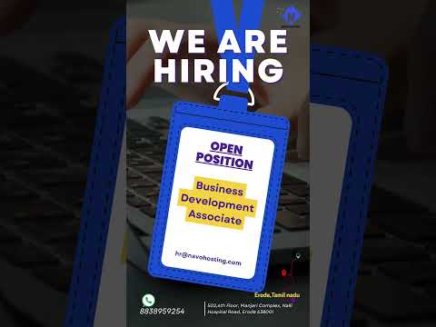 π¨ We're Hiring | Business Development Associate at Navo Hosting π¨