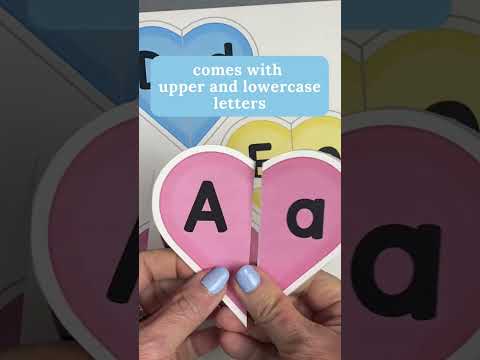 Heart Letter and Number Puzzles #preschoolteacher #shorts