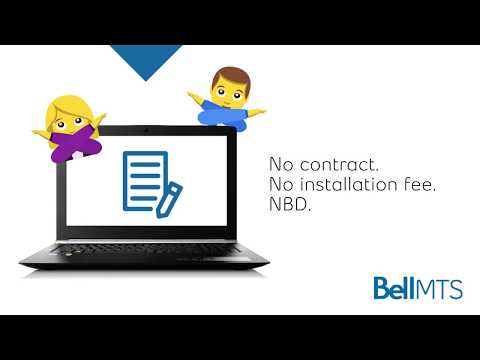 Get the Bell MTS Lightning 25 plan with unlimited Internet and no contract or installation fee!