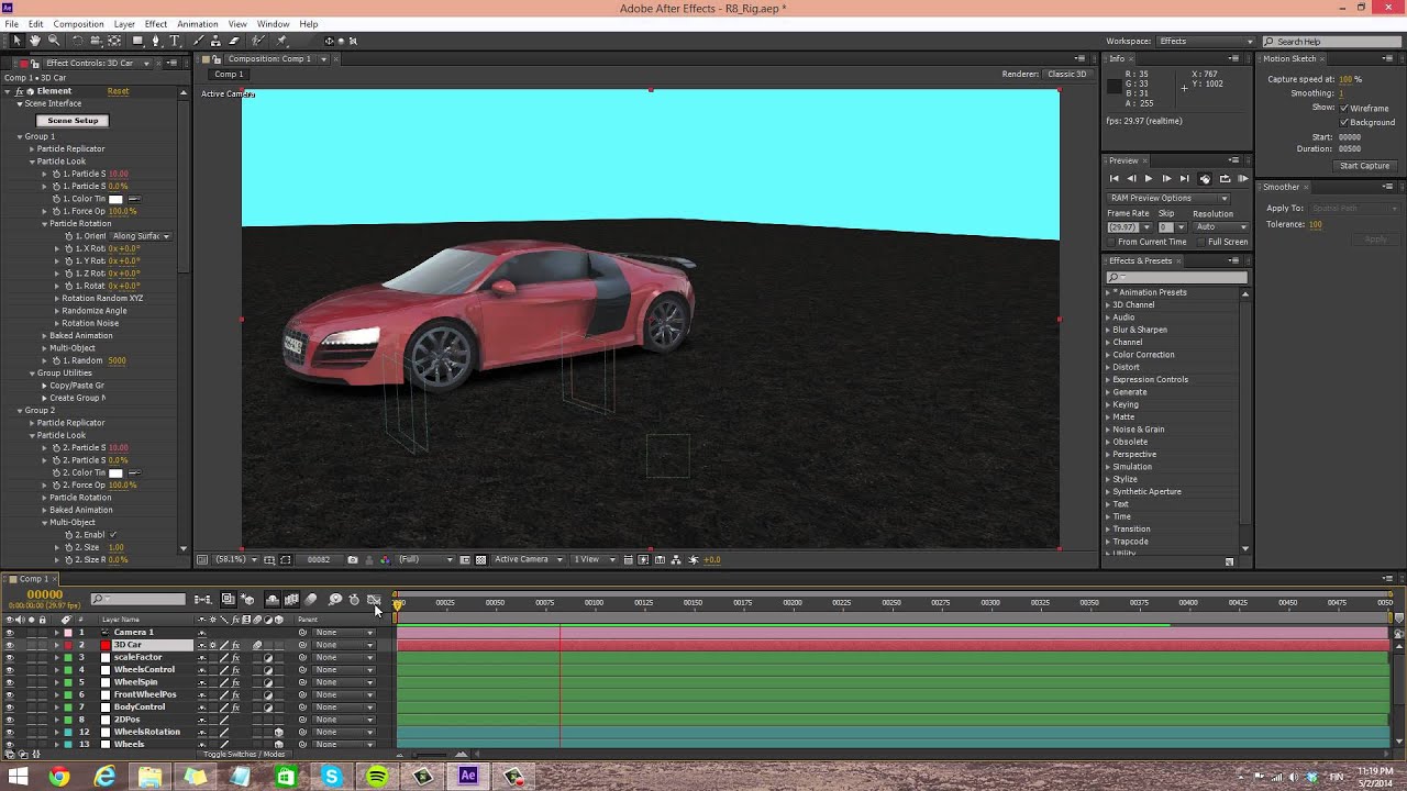 Element 3D Advanced Car Rig
