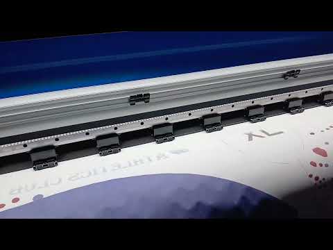 F1-1801D/SUB: Sublimation large format printer printing a huge artwork used for a XL shirt