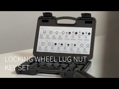 16 Piece Wheel Lug Nuts Lock Key Set