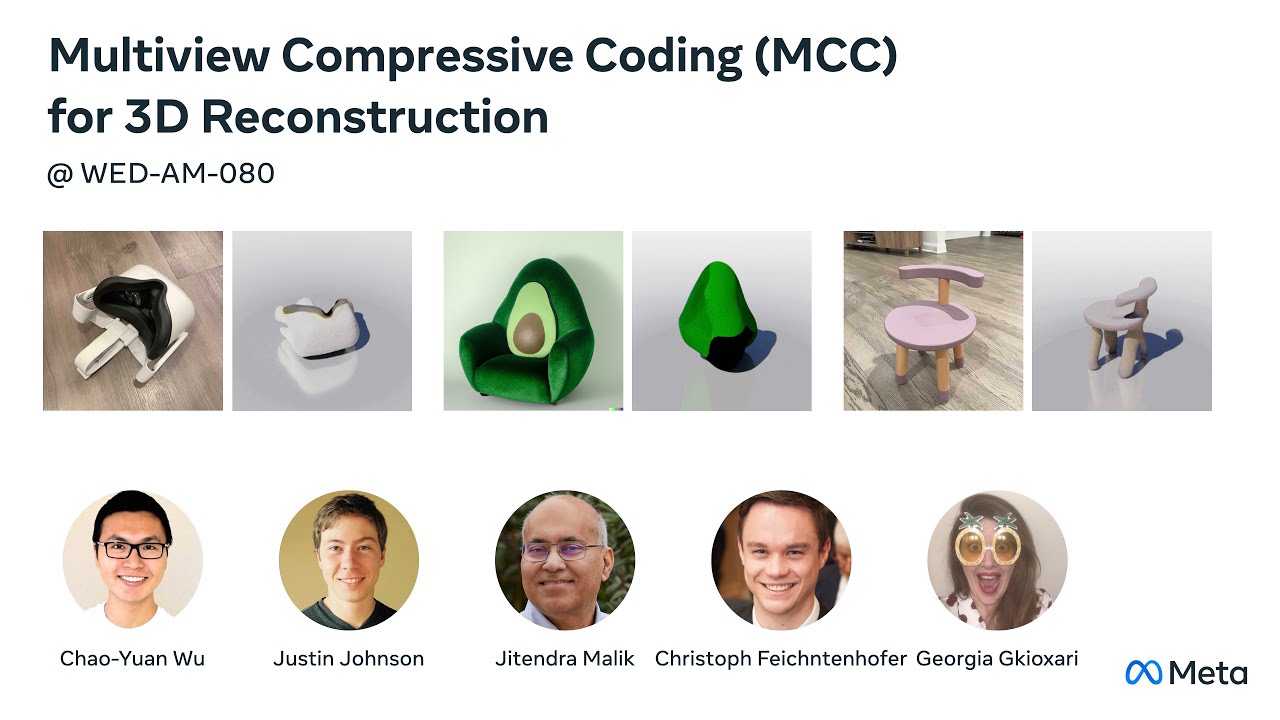 Multiview Compressive Coding (MCC) for 3D Reconstruction, CVPR 2023