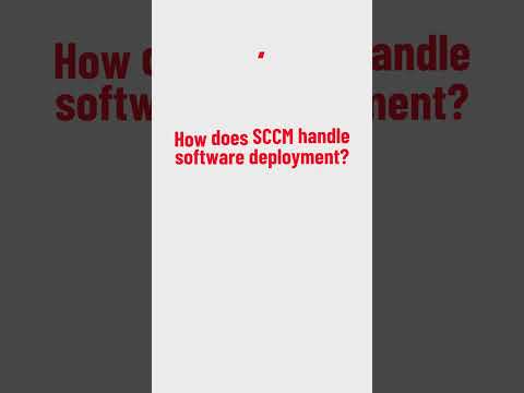 How does SCCM handle software deployment #itadmin