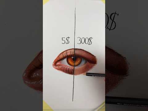 Hyperréalistic Drawing Of An Eye Using $300 Pencils #hyperrealism #colouredpencil #realisticdrawing