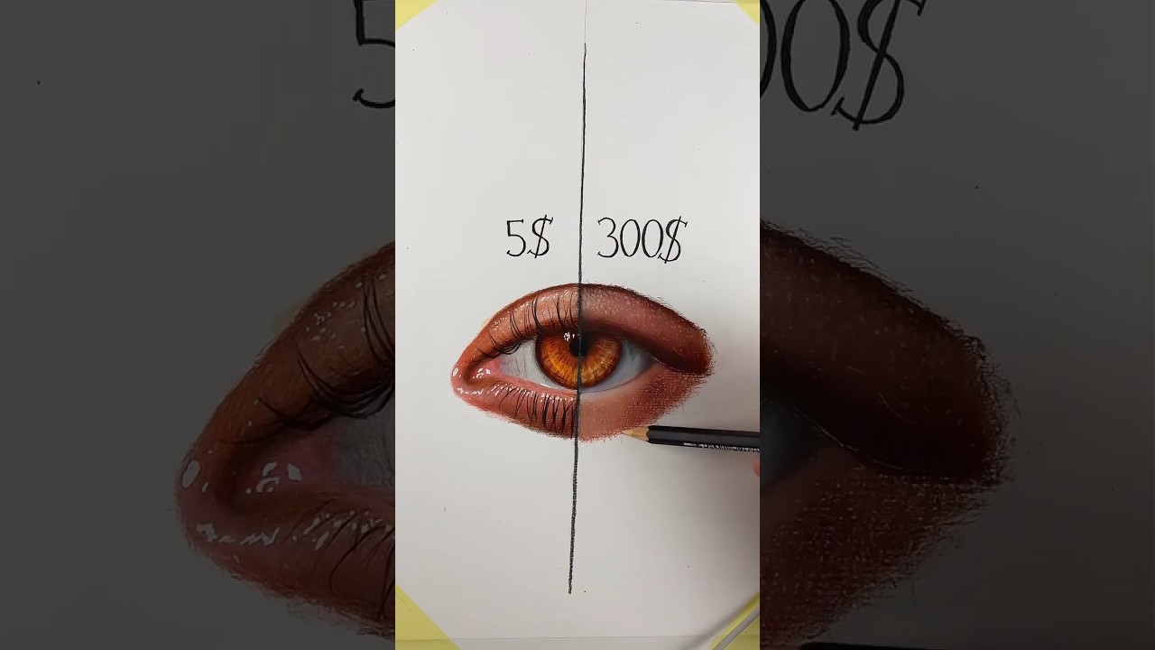 Hyperréalistic Drawing Of An Eye Using $300 Pencils #hyperrealism #colouredpencil #realisticdrawing
