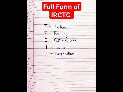 Full Form of IRCTC #shorts #viral #trending