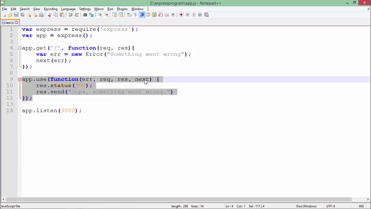 ExpressJS - Error Handling