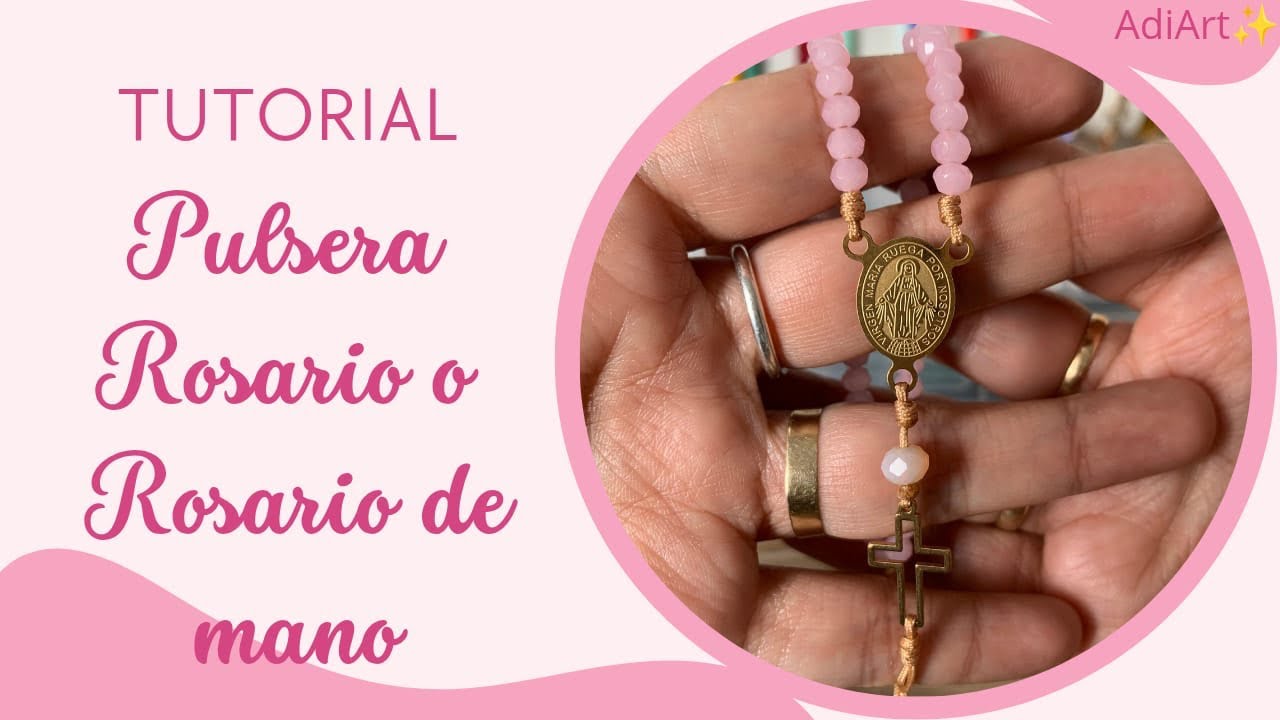 Easy step-by-step tutorial for making a rosary bracelet or hand rosary