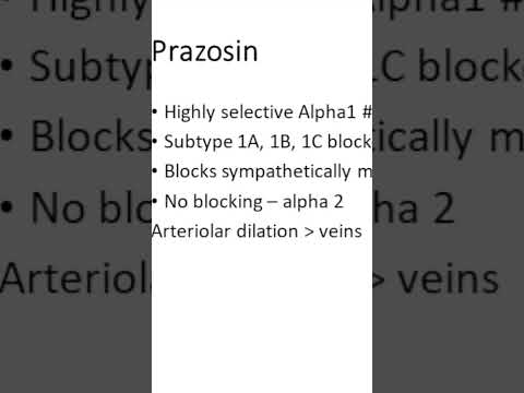 Pharmacology of Prazosin #shorts @ilovepharmacology