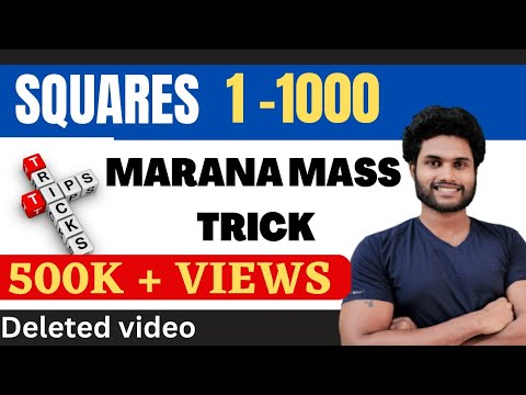 SQUARES TRICKS FROM 1 TO 1000 | MIND TRICKS | 500K + VIEWS | KANEESH | KR LOGICS