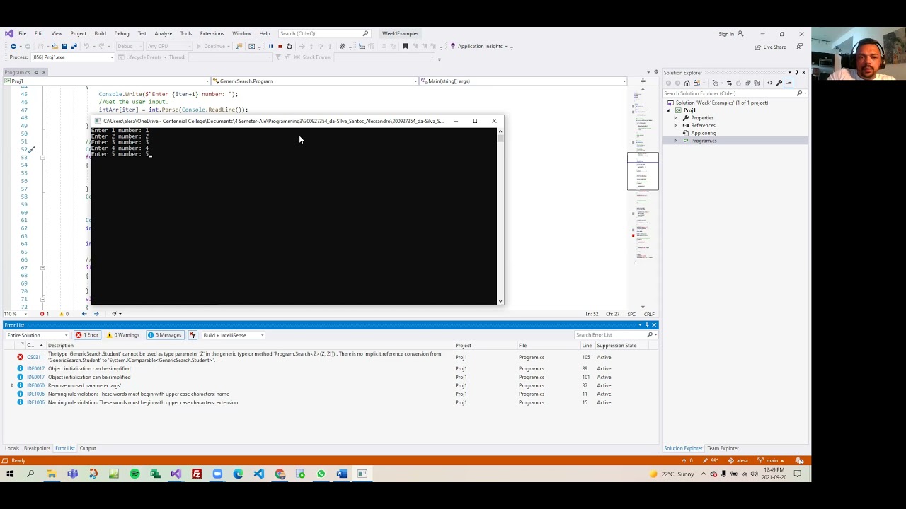 Programmer 3 - Centennial College - Assignment 1
