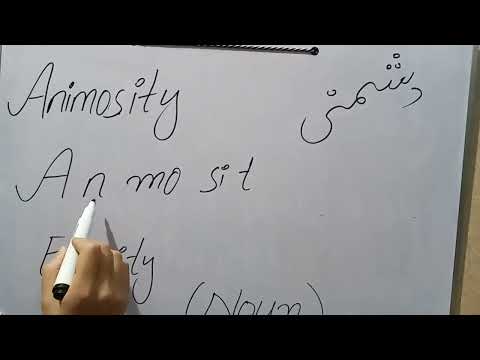 Animosity pronunciation| Literal meaning| Urdu| Synonymous