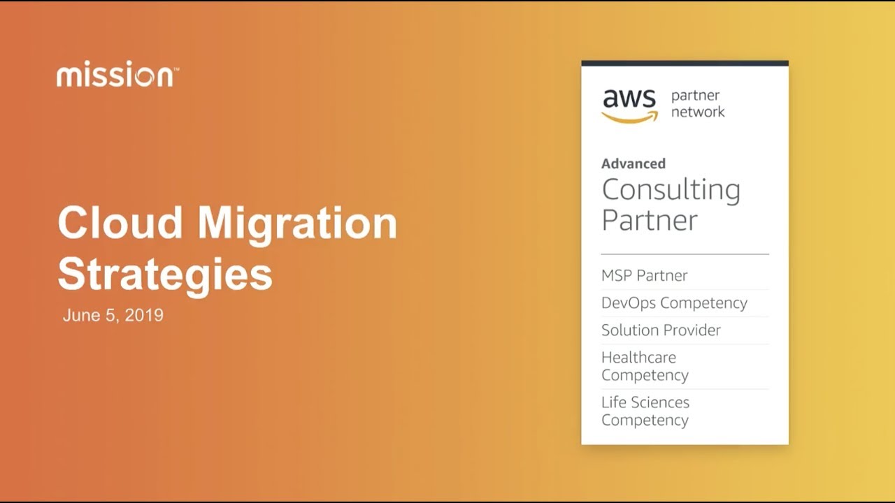 Webinar -  Cloud Migration Strategies