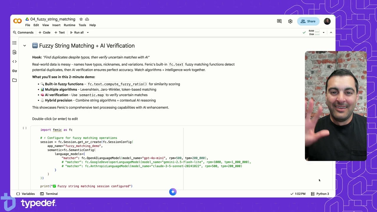 Fuzzy String Matching + AI Verification with Fenic — Catch Duplicates (in 120 Seconds)