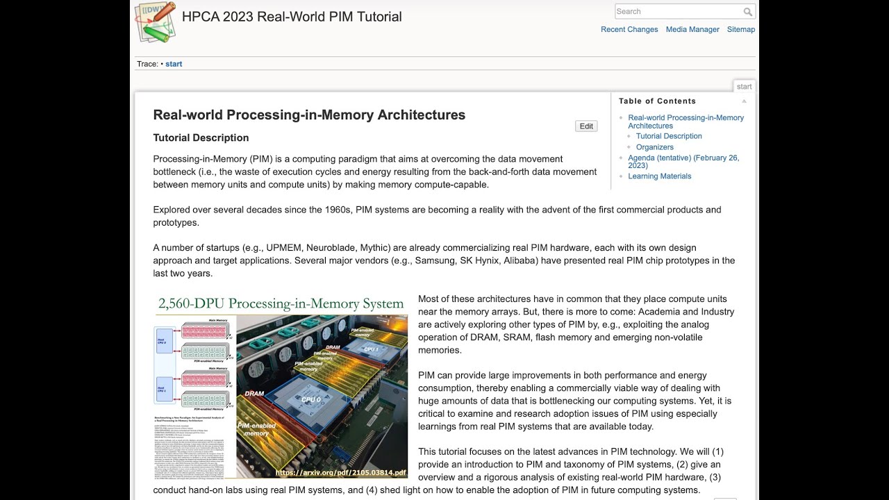 HPCA 2023 Tutorial: Real-World Processing-in-Memory Architectures