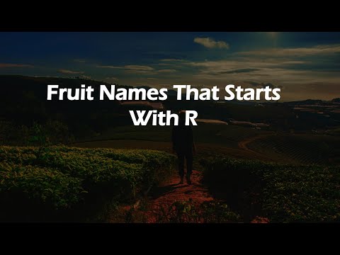 Fruit Names That Starts With R