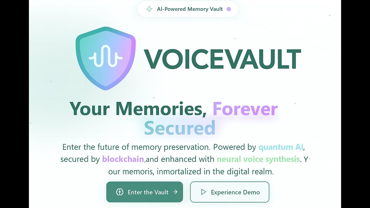 VoiceVault Demo: Talk to Your AI Memory Companion | Built with Bolt.new | Devpost Hackathon Project