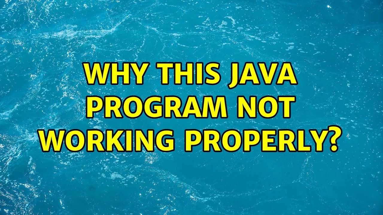 Why this java program not working properly?
