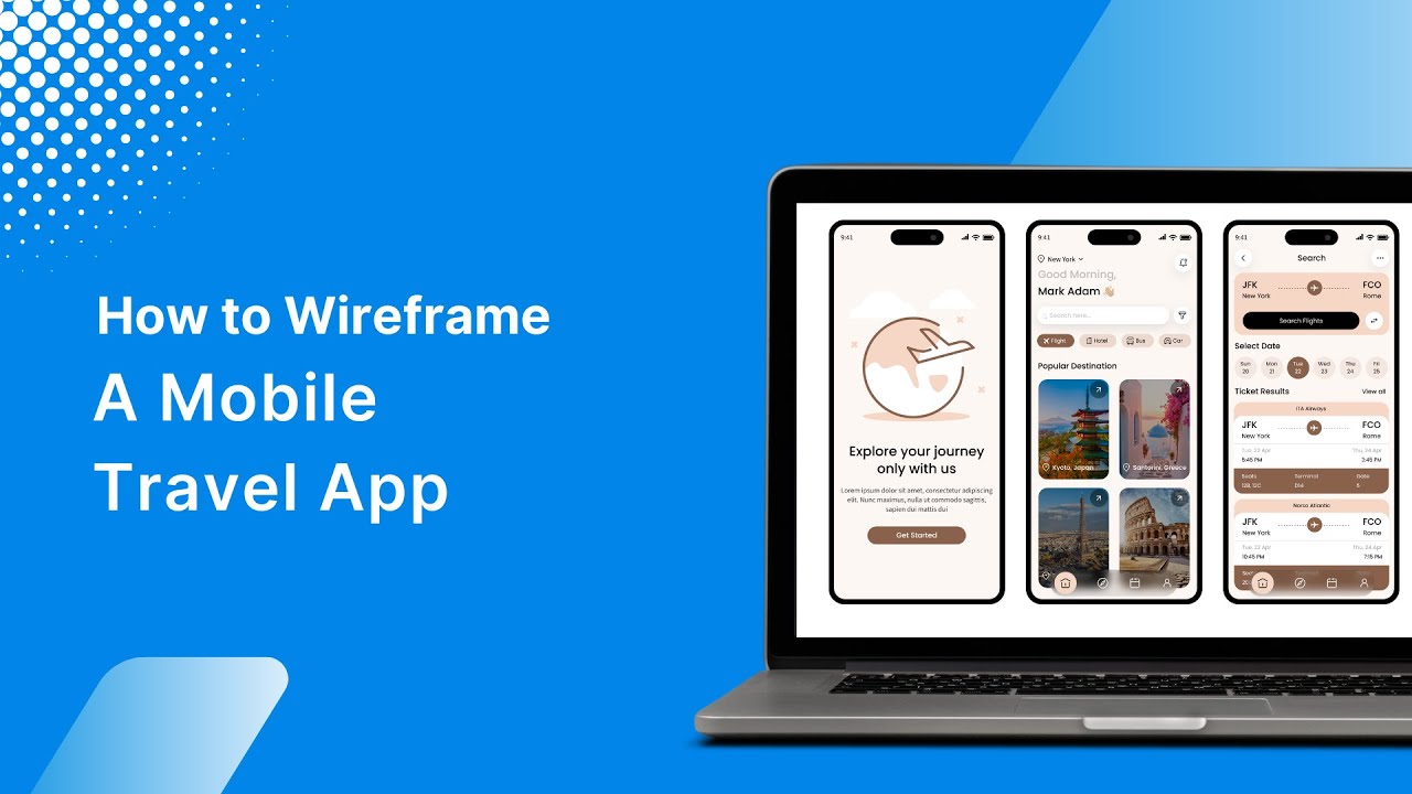 How to Wireframe a Mobile Travel App?