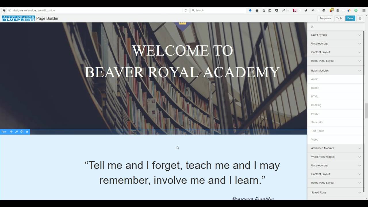 Envision Cloud Wordpress Page Builder