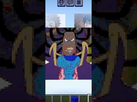 Gedatsu One Piece Pixel Art in Minecraft โ Insane Build! ๐ฅ #shorts