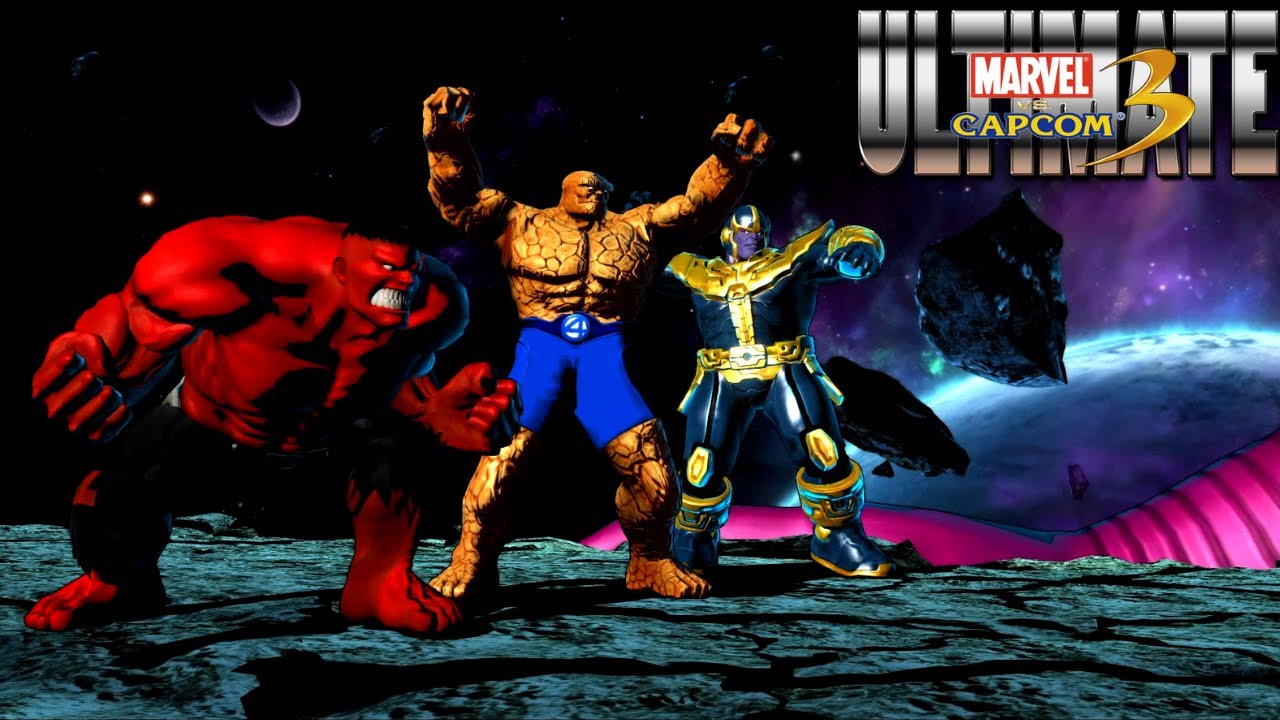 GALACTUS VS THANOS THE THING AND REDHULK EPIC FIGHT
