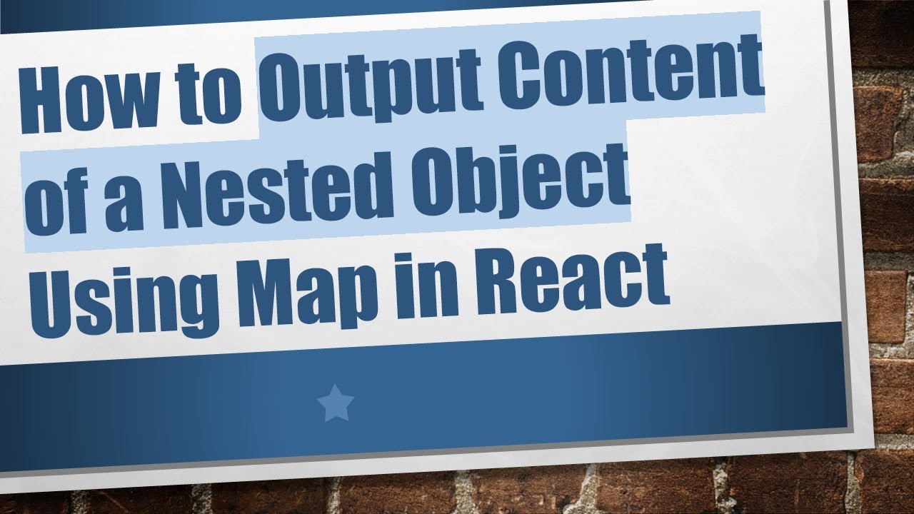 How to Output Content of a Nested Object Using Map in React