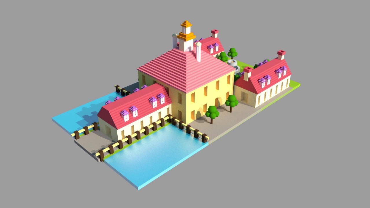 little home - 3D Modelling-Python coding