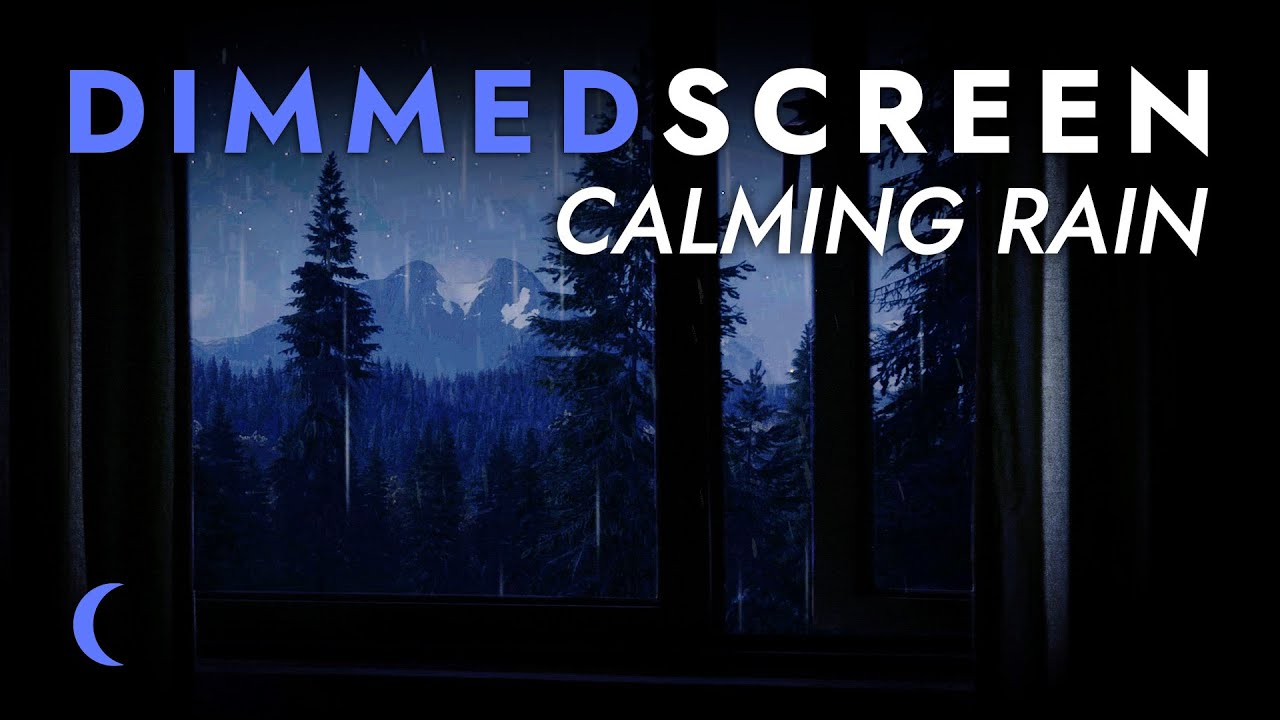 Calming Rain Sounds for Sleeping with Open Window - Dimmed Screen | Relaxing Rain for Deep Sleep
