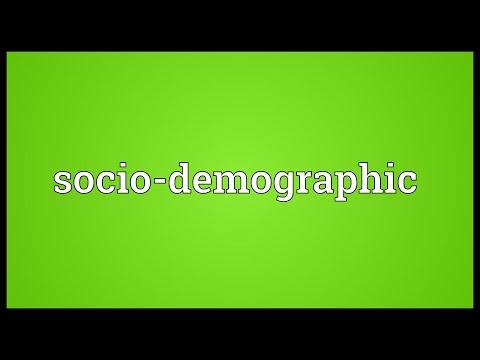 Socio-demographic Meaning