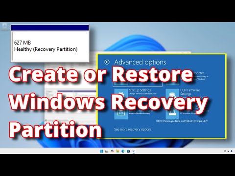 Windows Recovery Partition: Create or Restore