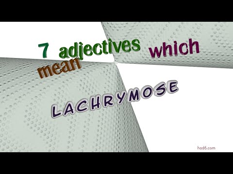 lachrymose - 7 adjectives meaning lachrymose (sentence examples)