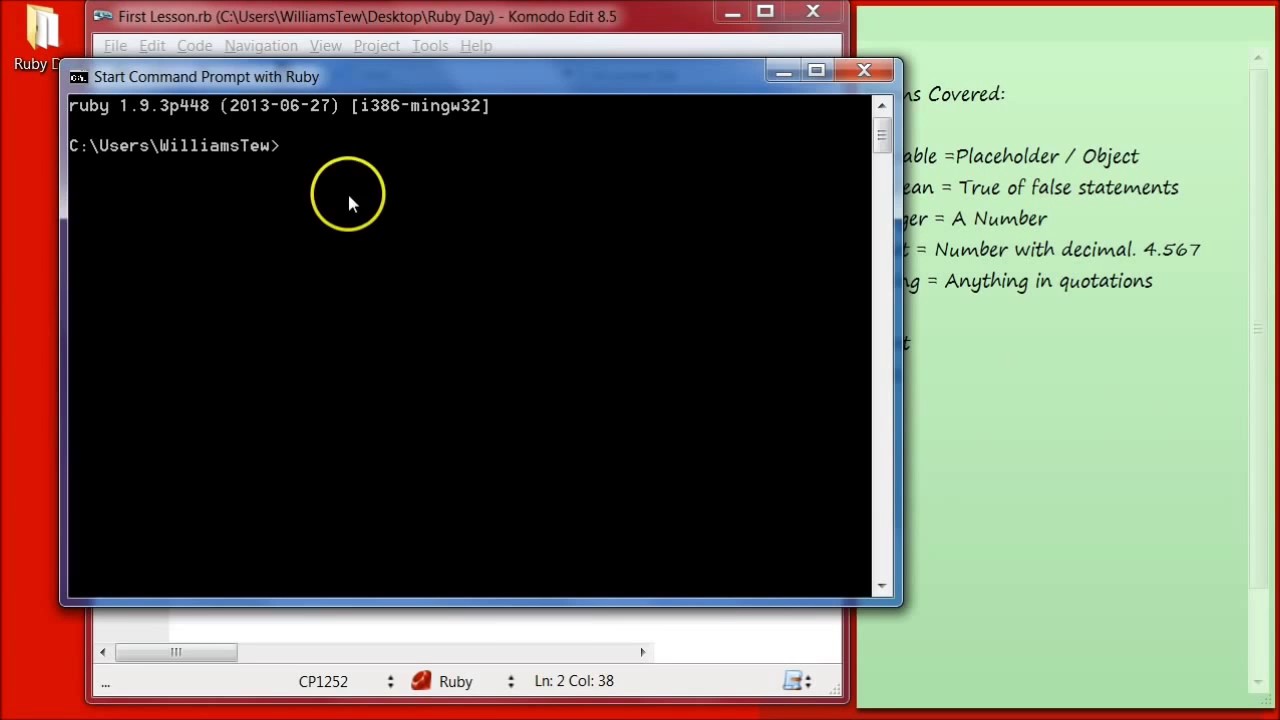 Ruby Programming   1   Install Ruby and Editor