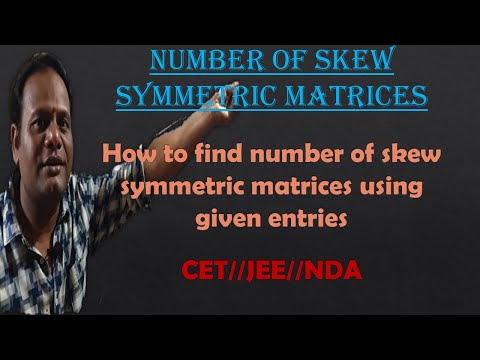 number of skew symmetric matrices