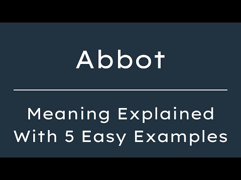 Abbot meaning in English, Definition of Abbot, Meaning of Abbot with examples