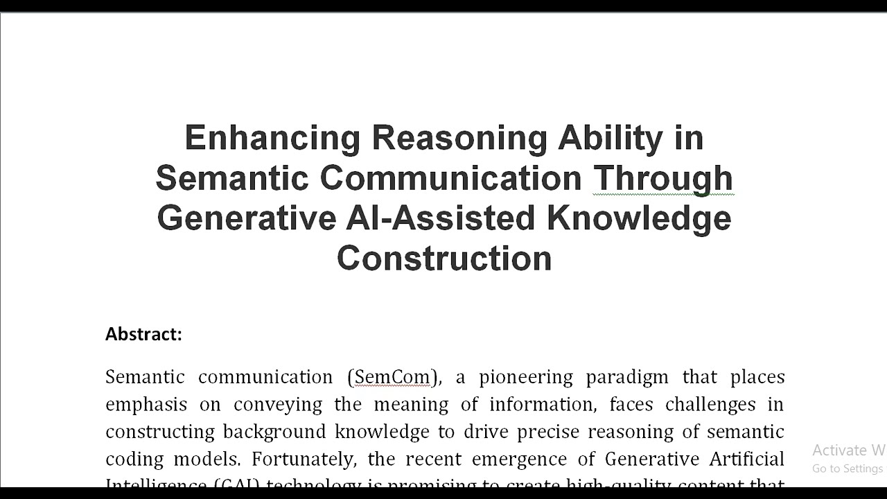 Enhancing Reasoning Ability in Semantic Communication Through Generative AI Assisted Knowledge Const