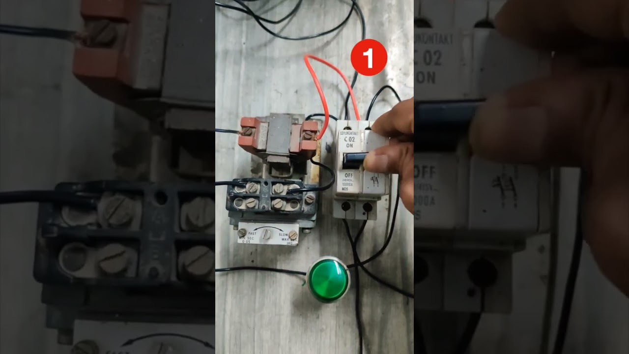 Delay timer with NO contact #electrical #timer #trending #viral #throughthecircuits