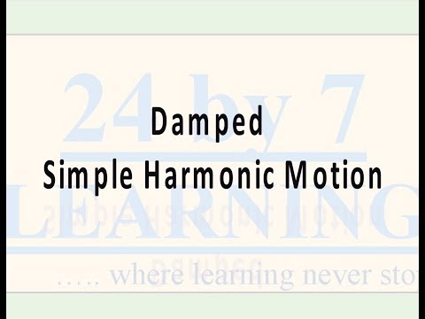 Damped Simple Harmonic Motion I Oscillations I Grade 11 I Physics I 24by7learning.com